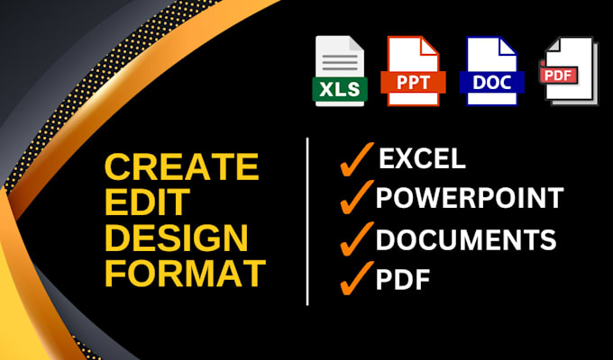 Format, design, create, type, edit, microsoft excel, word, documents by ...