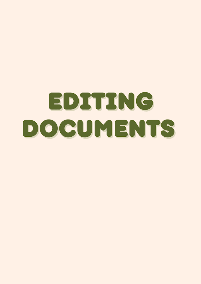Handle all your document editing tasks by Evansonm | Fiverr