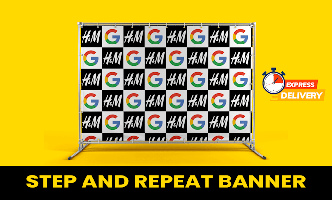 Design step and repeat, logo backdrop and roll up banner very fast by ...