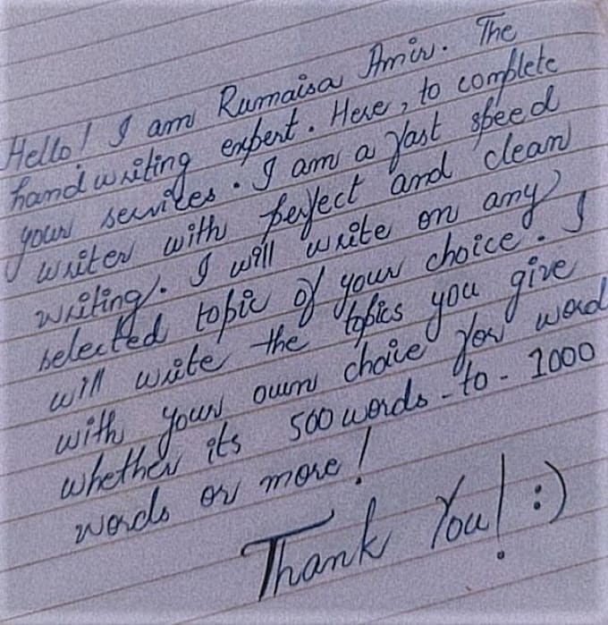 Assist in both english and urdu handwriting by Rumaisaamir755 | Fiverr