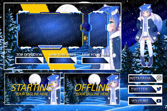 Do stunning twitch overlays for your epic streams custom stream overlay ...