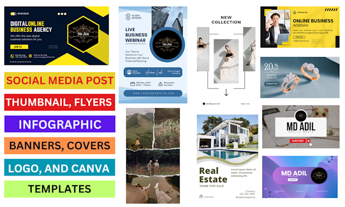 Design social media posts and canva templates by Mdadil5454 | Fiverr