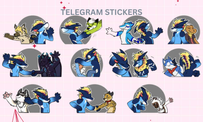 Furry Telegram Sticker Package Kawaii Stickers Twitch Nsfw Discord