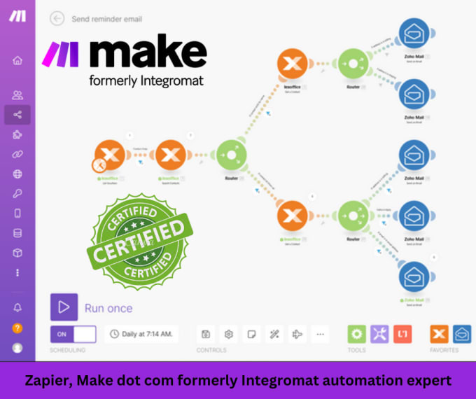 Create Automation Work Flow Using Zapier Make Dot Com And Api Integration By Alfred294 Fiverr