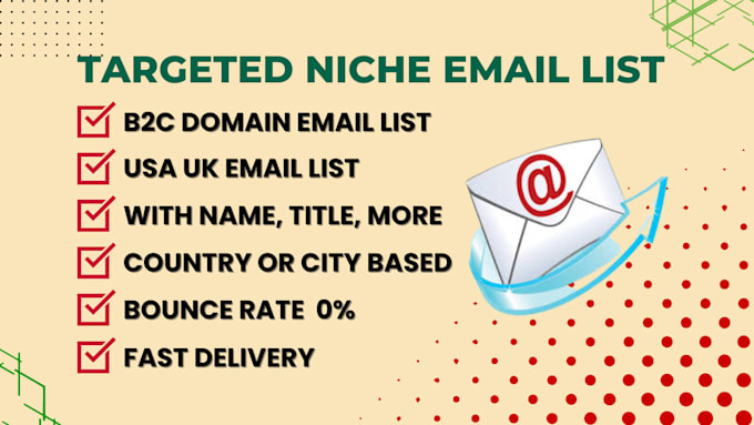 Do niche targeted active and valid email list by Targetlead54 | Fiverr