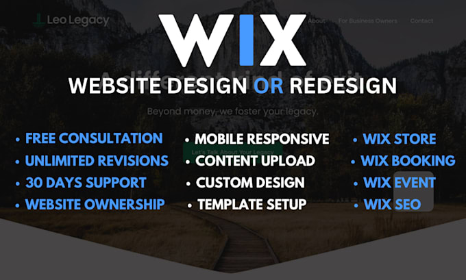 Design a professional and artistic wix website by Sheggs_webpro | Fiverr