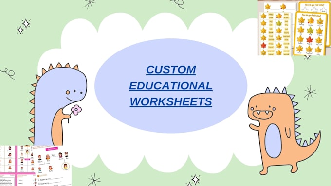 Do custom educational custom worksheets for kids by Ferah7 | Fiverr