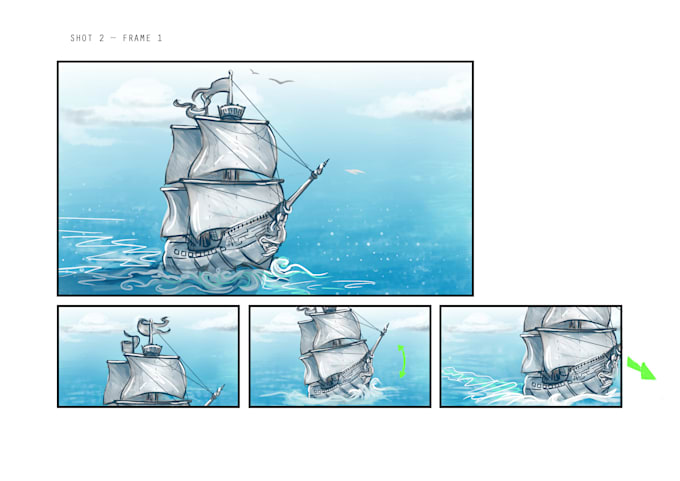Draw 4 detailed storyboard frames for any project by Amycartwright | Fiverr