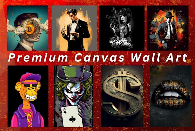 Create unique canvas wall art designs with realistic mockups by Taha ...