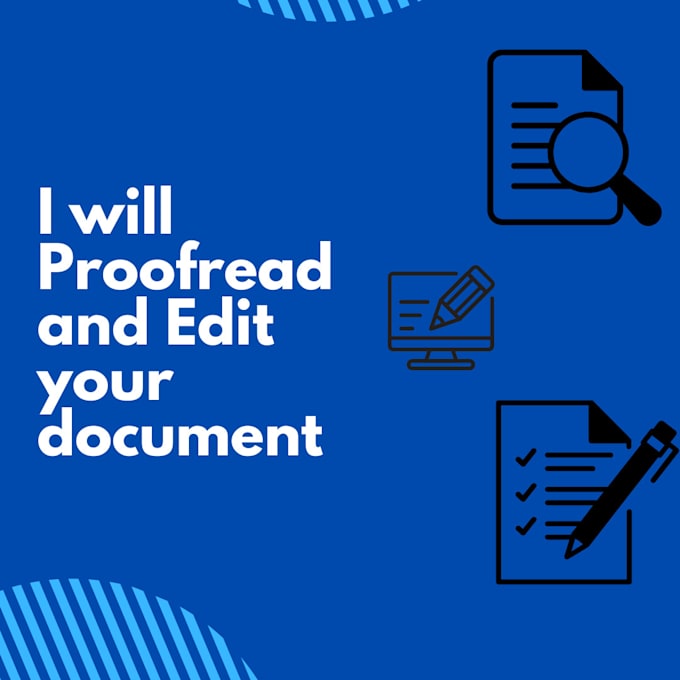 Proofread and edit your document by Christiangl | Fiverr