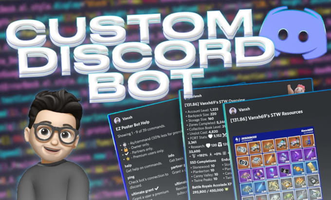 Create Custom Discord Bot By Batrix Bot Fiverr