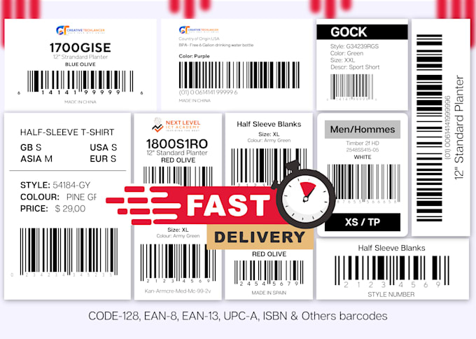 Create a barcode code qr and label tags sticker in 1 hour by ...