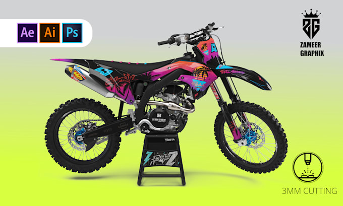 Design custom racing motorcycle, bicycle wrap, jet ski wrap by ...