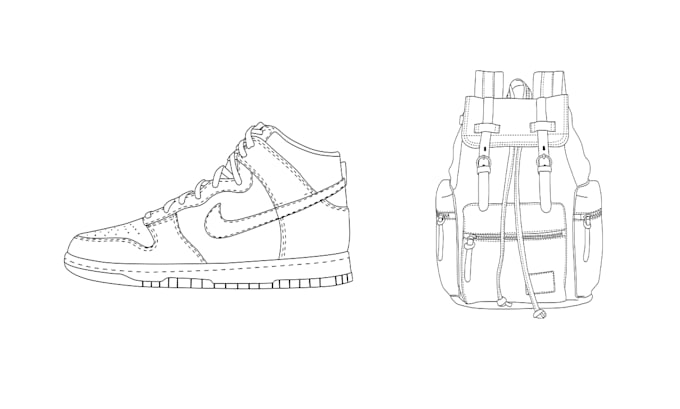 Draw simple vector line art, outline illustration of your picture by ...