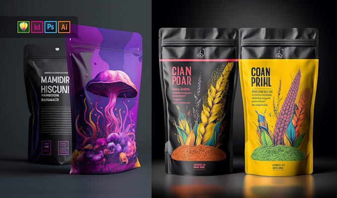 Create pouch packaging design, food packaging, kraft packaging design ...