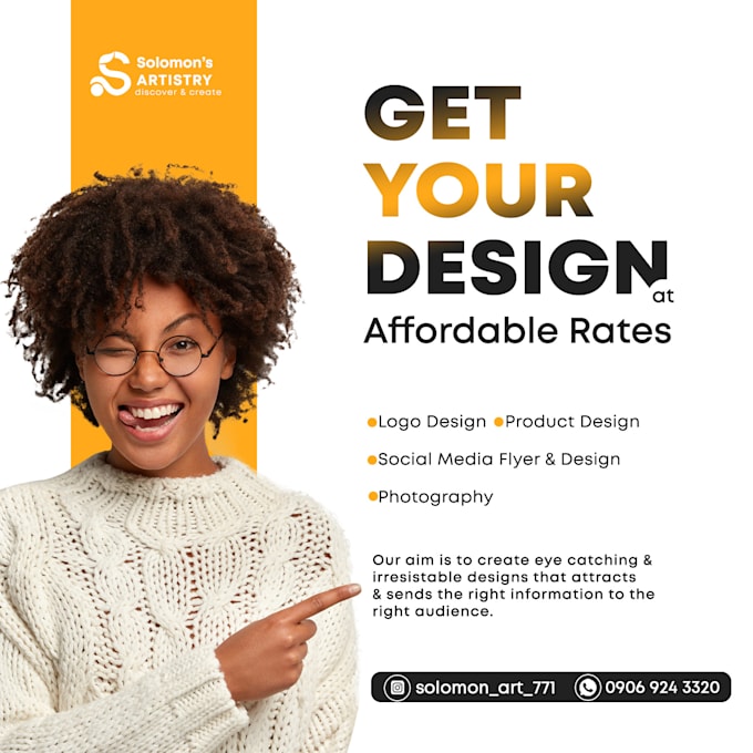 Create any kind of graphic design with idea by Solomon_art_771 | Fiverr