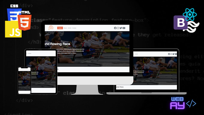 Create A Responsive Web Site With Html Css Javascript Bootstrap By 1573