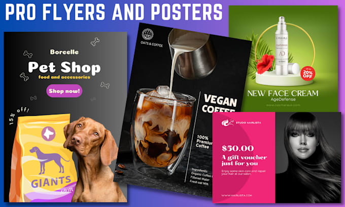 Design professional flyers and posters, first client gets it for the ...