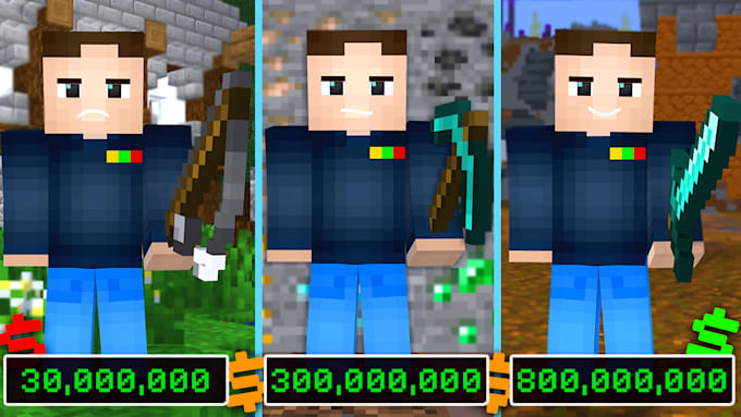 Create minecraft thumbnails using 3d renders and photoshop by Tubbzyt ...