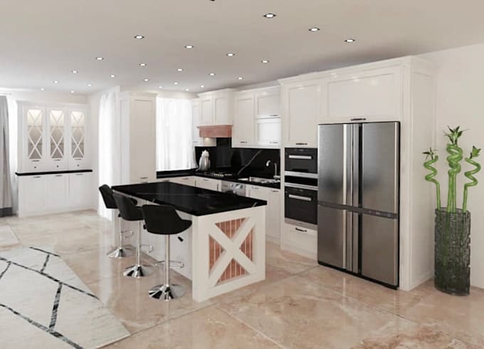Design and render your kitchen in 3d realistic images by Njfiff | Fiverr