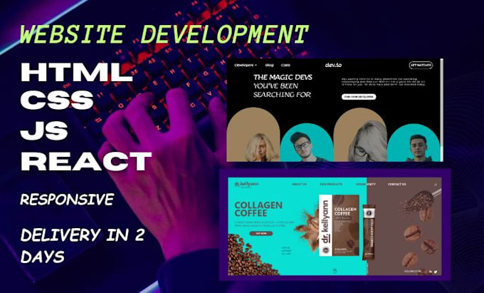 Create a custom website using html, css and js by Abhirajchouhan | Fiverr