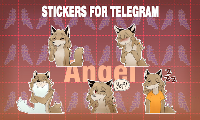 Do furry stickers for telegram on cartoon style by Snowmarienfield | Fiverr