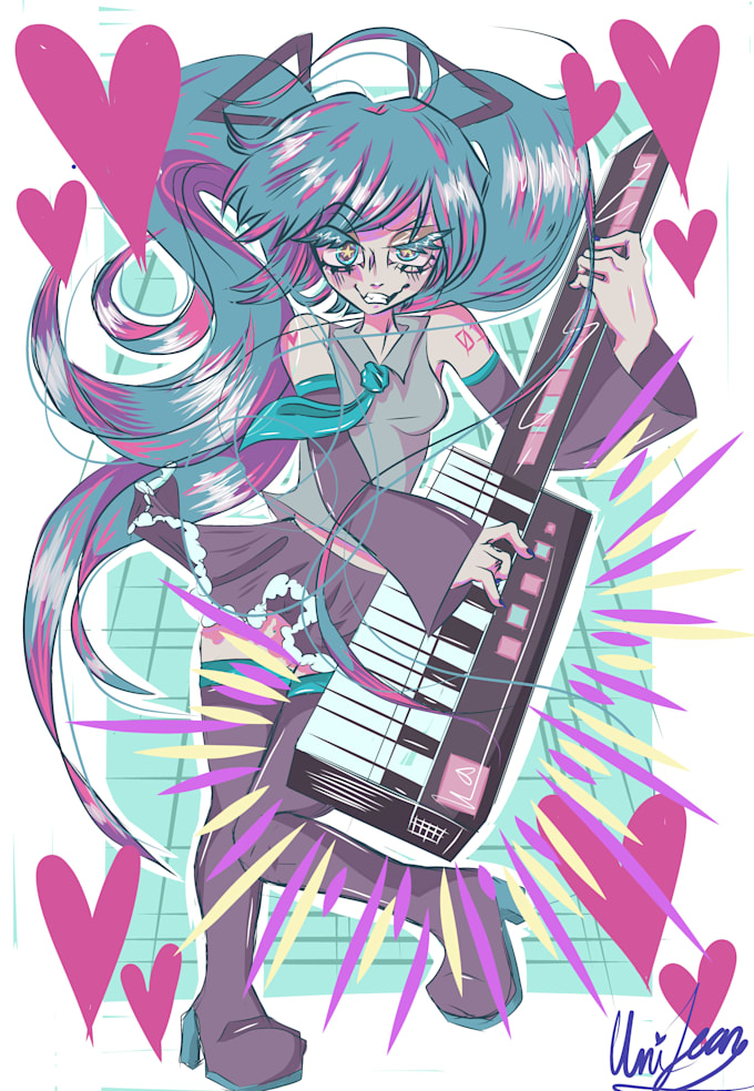 Make a full body, stylistic, cartoon character by Unijean | Fiverr