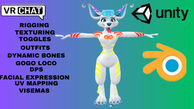 Create 3d vrchat avatar, furry avatar, vrchat, vrc, nsfw Create 3d vrchat avatar, furry avatar, vrchat, vrc, nsfw