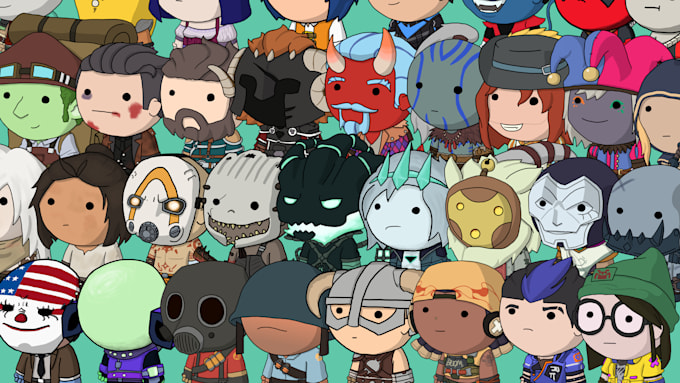 Draw your character in a derpy chibi art style by Jmthebrittle | Fiverr