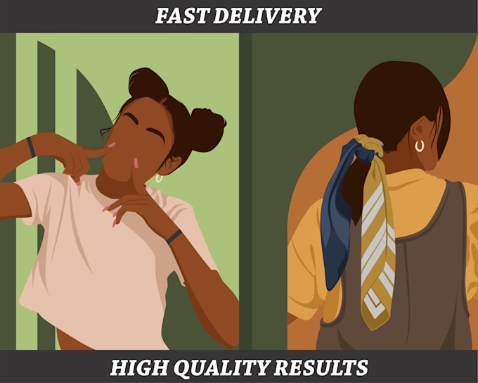 Draw minimalist vector faceless in 2 hours by Aprianto_12 | Fiverr