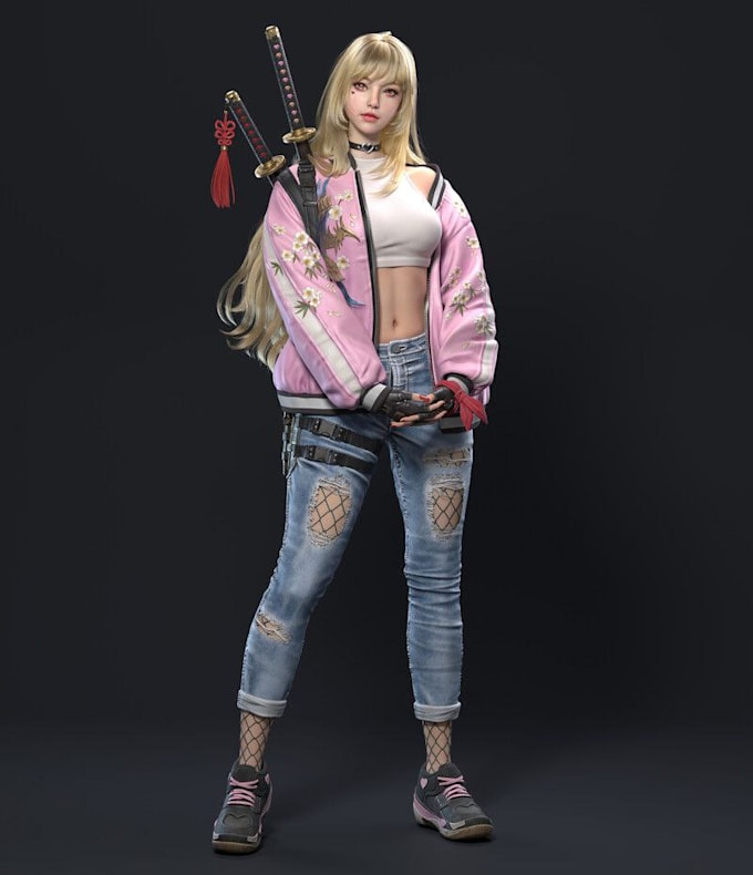 Do 3d character modeling, 3d rigging, unity, game character, sculpt 3d ...