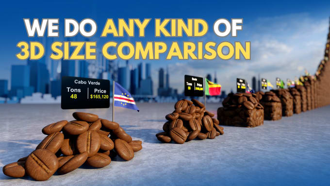 Create viral 3d size comparison video by Moni_ds | Fiverr