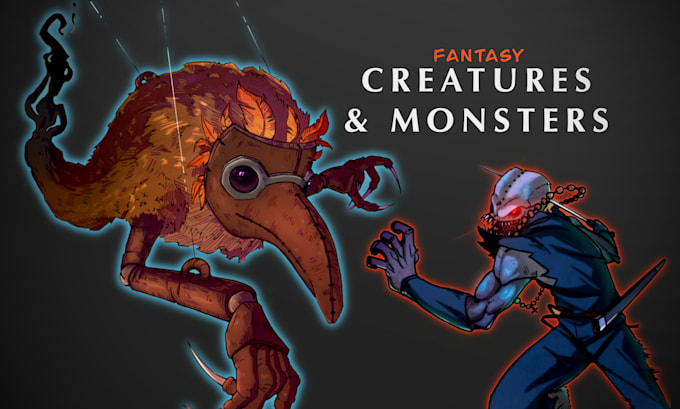 Draw a fantasy creature or monster by Dariusjager | Fiverr
