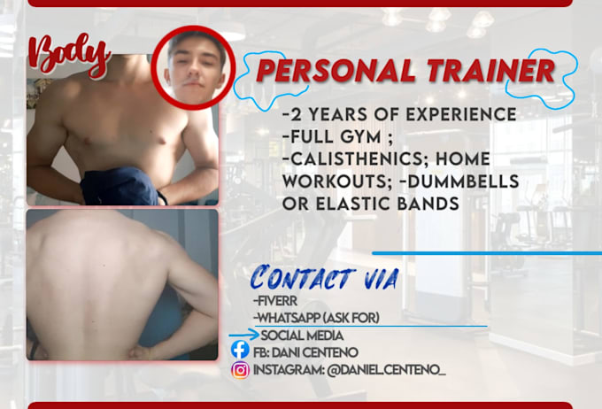 Be your personal trainer by Danicenteno | Fiverr