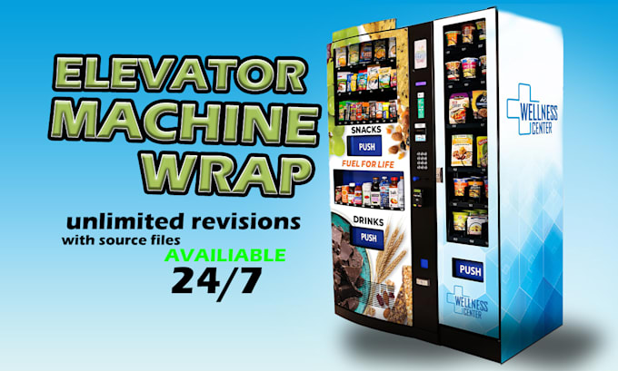 Design vending machine wrap,icecream,popcorn machine wrap by ...