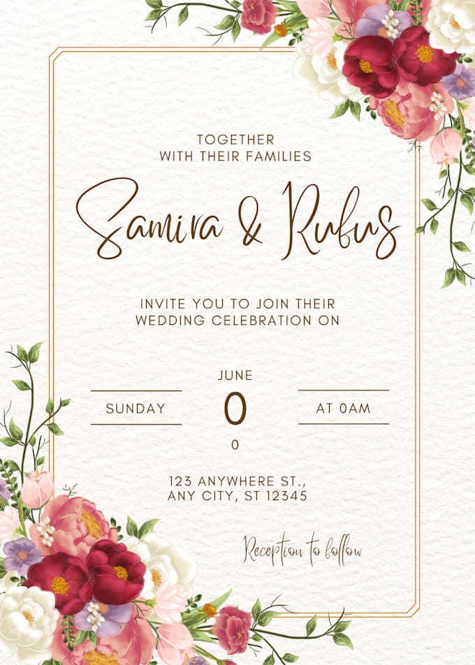 Create Beautiful Invitations For Any Purpose By Steem freelance Fiverr