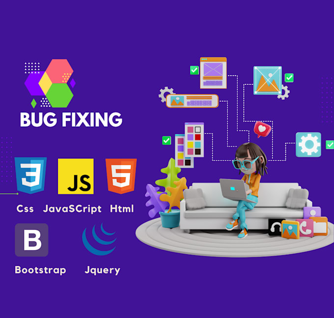 Do Html Css Bug Fixing Fix Javascript Logic Fix Responsive Issue By