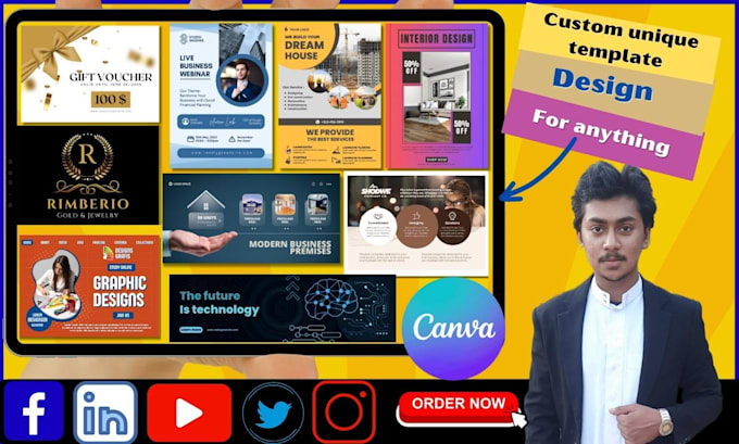 Make any type of appealing design by using canva pro by Imran95867 | Fiverr