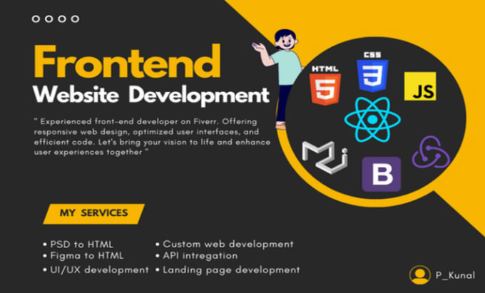 Be Your Front End React Js Developer By P Kunal Fiverr