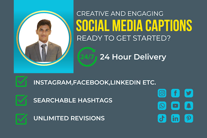 Write compelling social media captions for your posts by Tiptopz | Fiverr Write compelling social media captions for your posts by Tiptopz | Fiverr