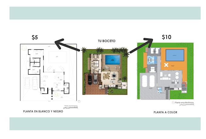 Draw architectural plans in autocad 2d
