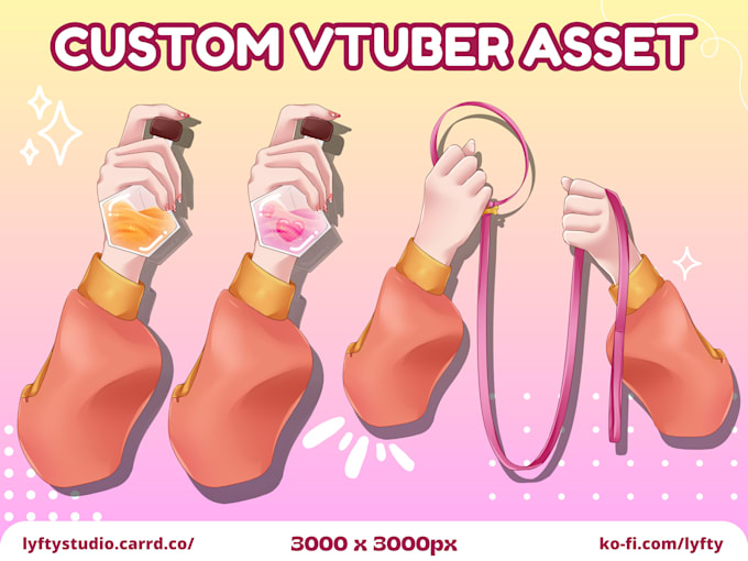 Draw custom hand or arm assets for your vtuber by Lyfty_ | Fiverr