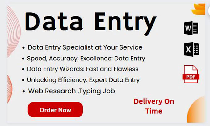 Expert data entry specialist for your projects by Excelentrypro | Fiverr