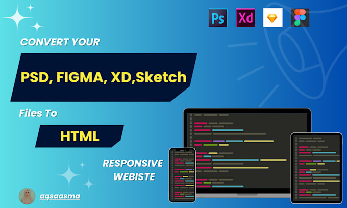 Convert psd, figma, xd, and sketch design responsive html and css with ... Convert psd, figma, xd, and sketch design responsive html and css with ...