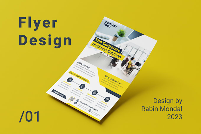 Create a custom and print ready flyer by Rabinmondal | Fiverr