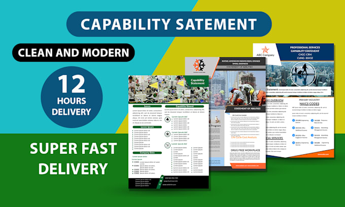 Design capability statement, flyer, catalogue, one pager with poster by ...