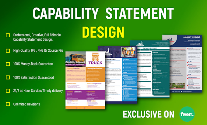Design an effective professional and creative capability statement by ...
