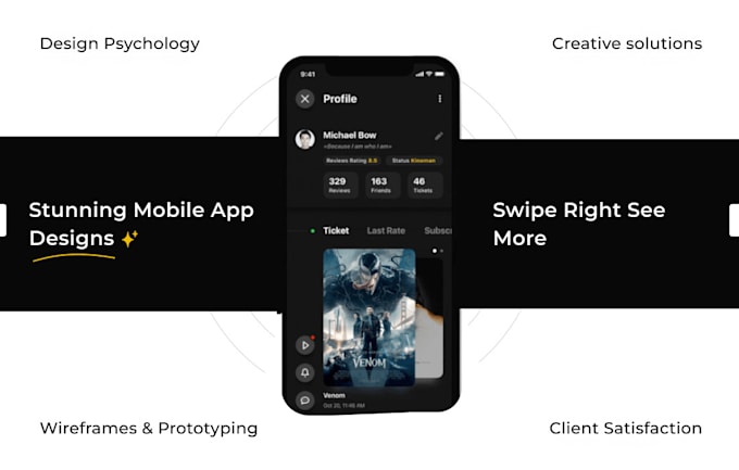 Do modern mobile app ui ux with app prototype by Noraizux | Fiverr