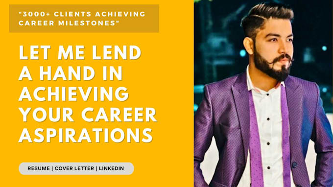 Deliver professional resume, cv, cover letter writing, and linkedin ...