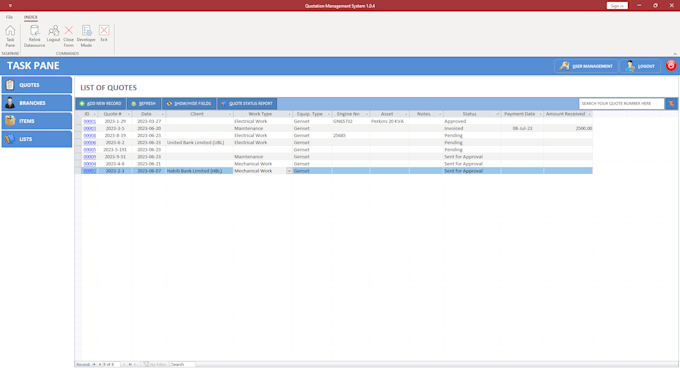 Develop a database for quotes management by Haiusm | Fiverr